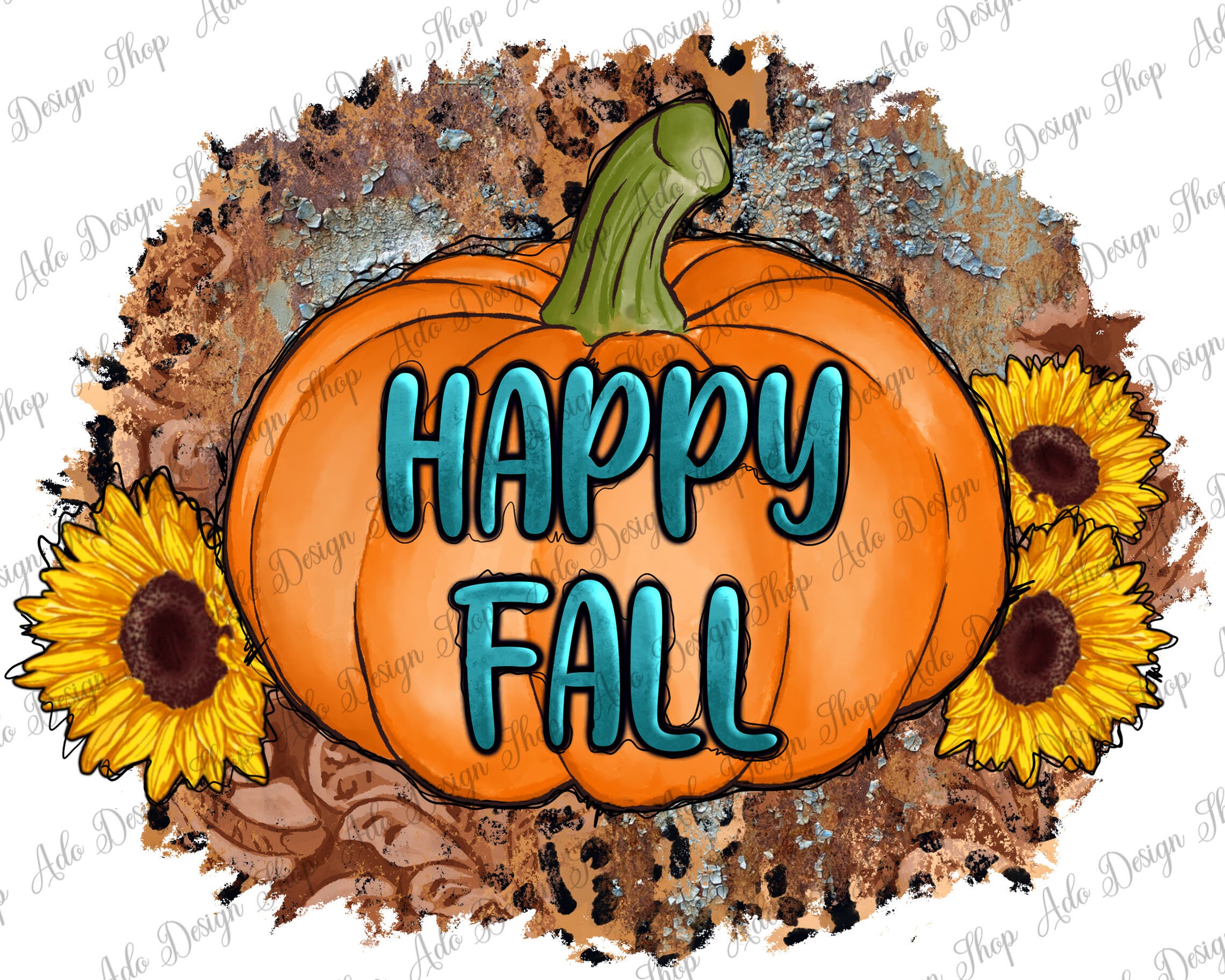 Happy Fall PNG Fall Clipart Fall Background Png Sunflower | Etsy