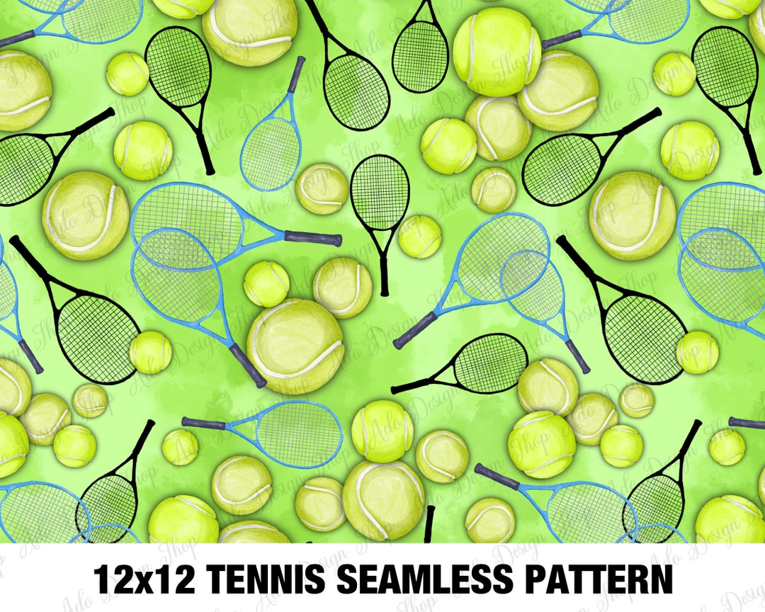 Tennis Seamless Pattern, Tennis Png, Sports Clipart, Seamless Pattern ...