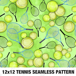 Tennis Seamless Pattern, Tennis Png, Sports Clipart, Seamless Pattern ...