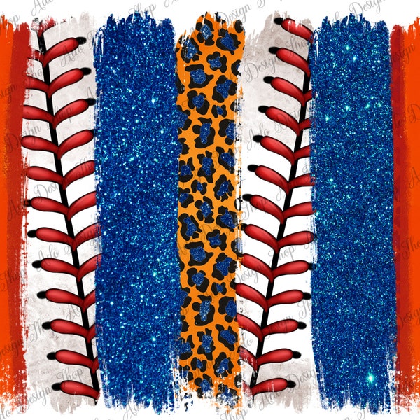 Orange and Blue Baseball Png - Etsy