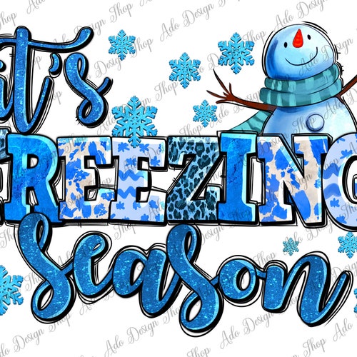 Pink It's Freezing Season Png Sublimation Design Download - Etsy