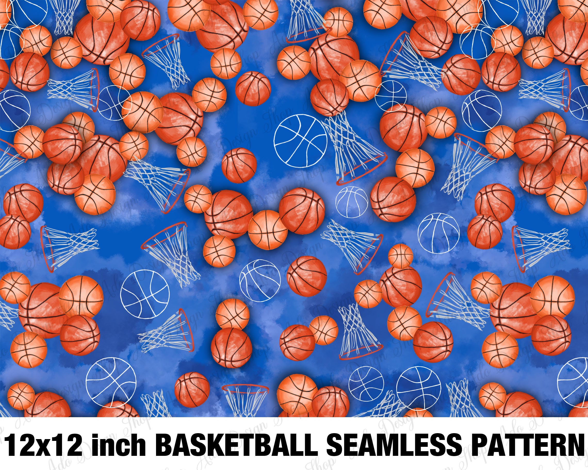 Basketball Seamless Patternbasketball Pngseamless Pattern - Etsy