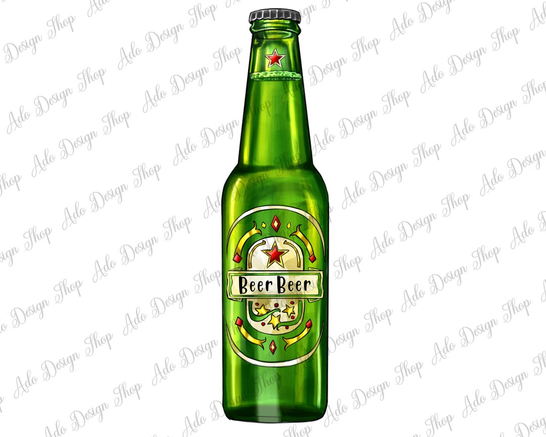 Green Beer Bottle Png Sublimation Design, Green Beer Png, Alcohol Png ...