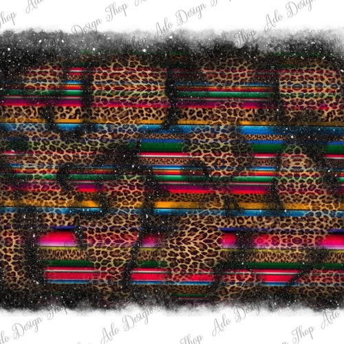 Leopard Serape Background PNG Sublimation Design Western - Etsy