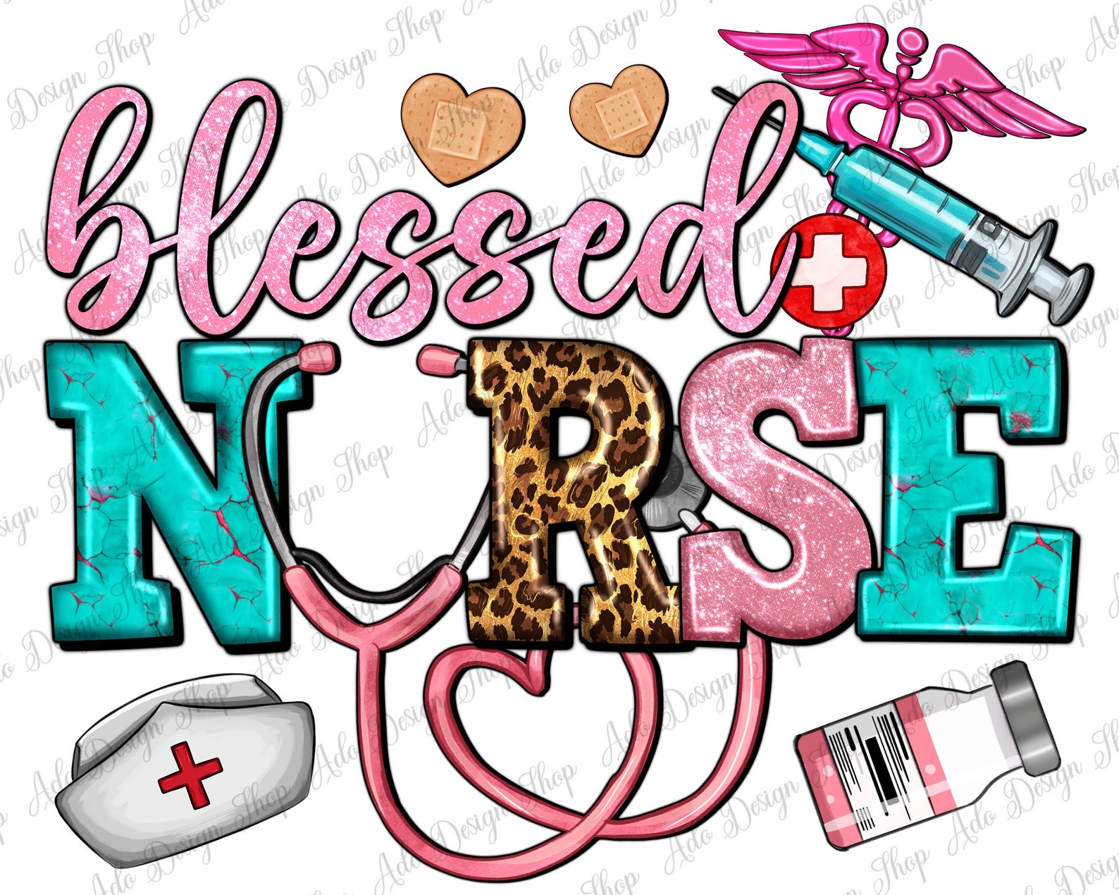 Blessed Nurse Png Sublimation Design, Nurse Life Png, Nurse Clipart ...