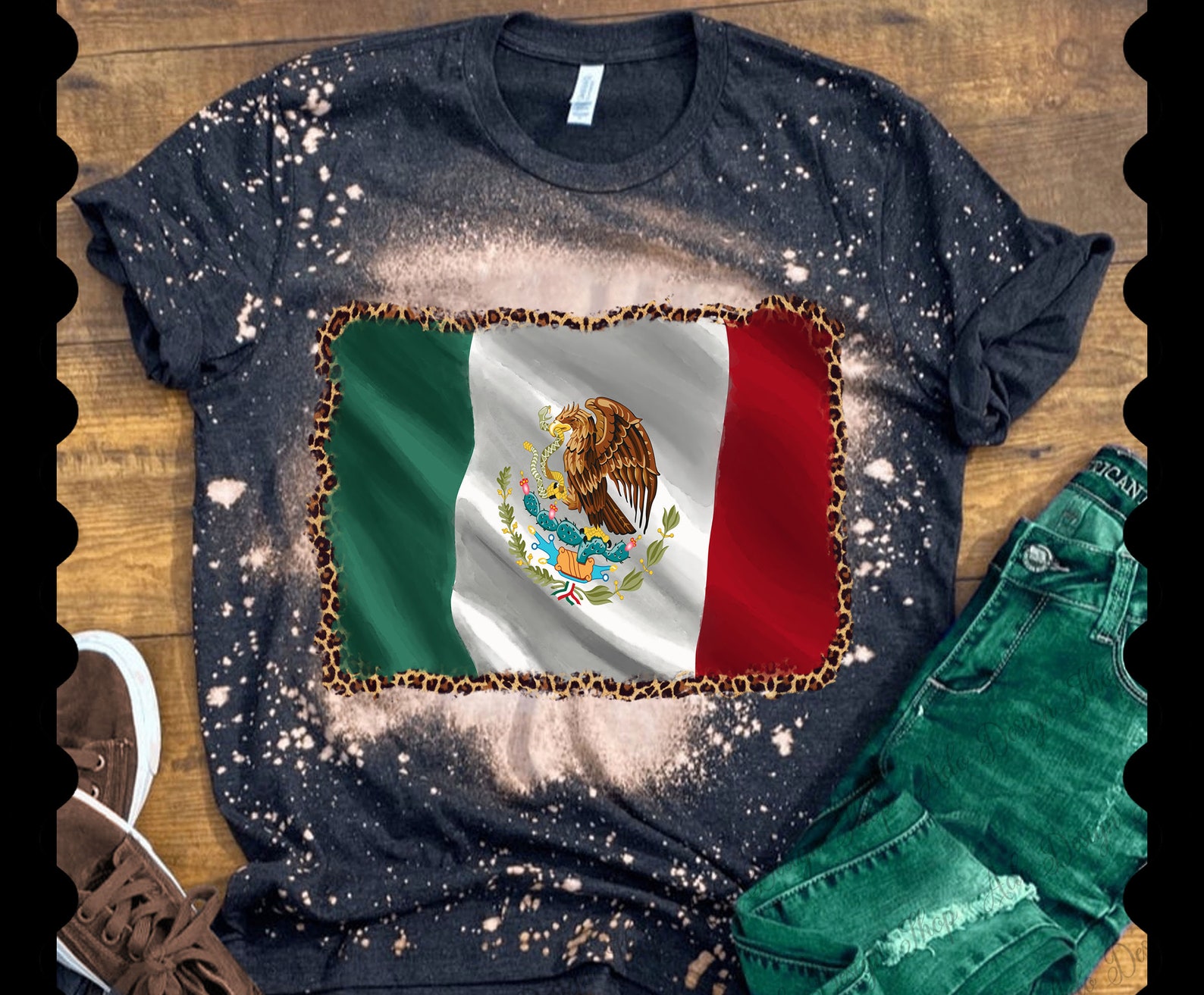 Leopard Mexico Flag Png Sublimation,mexico Flag Png,mexico Leopard ...