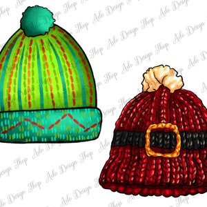 Christmas Hat Scarf and Gloves Clipart Bundle 17 Png Sublimation Design ...