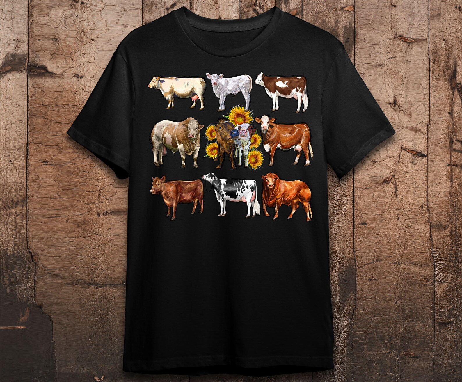 Western Cows and Sunflowers Png Sublimation Design Western - Etsy
