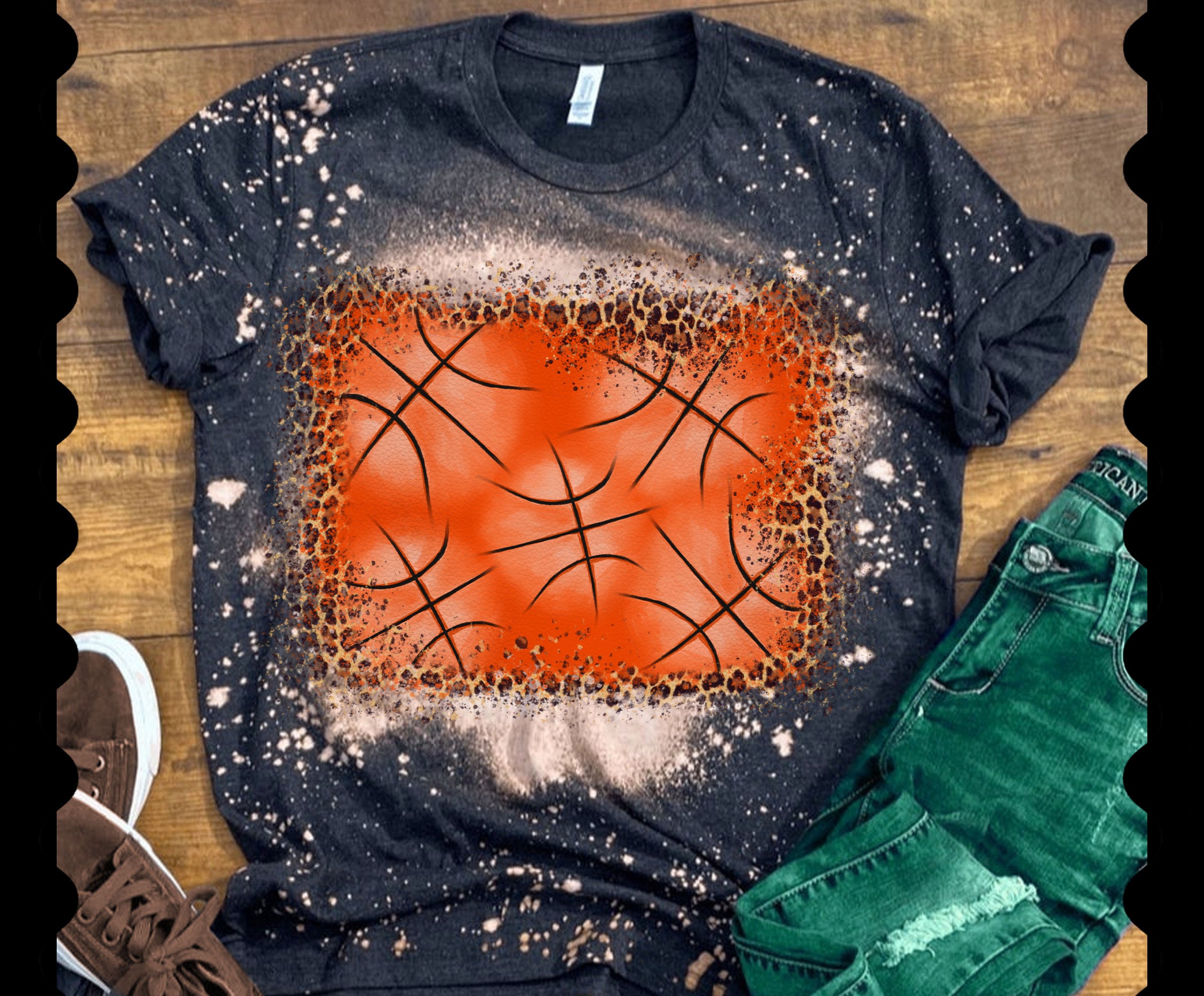 Western Basketball Distressed Background Png,leopard Basketball ...