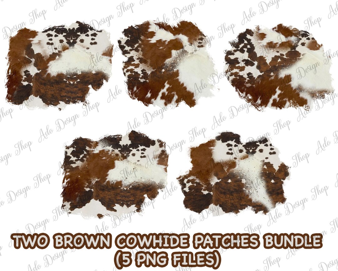 Two Brown Cowhide Patches Png Sublimation Design, Western Patch Bundle ...