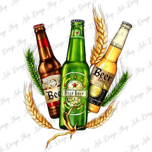 Beer Bottle Party Set Png Sublimation Design Beer Party Png - Etsy