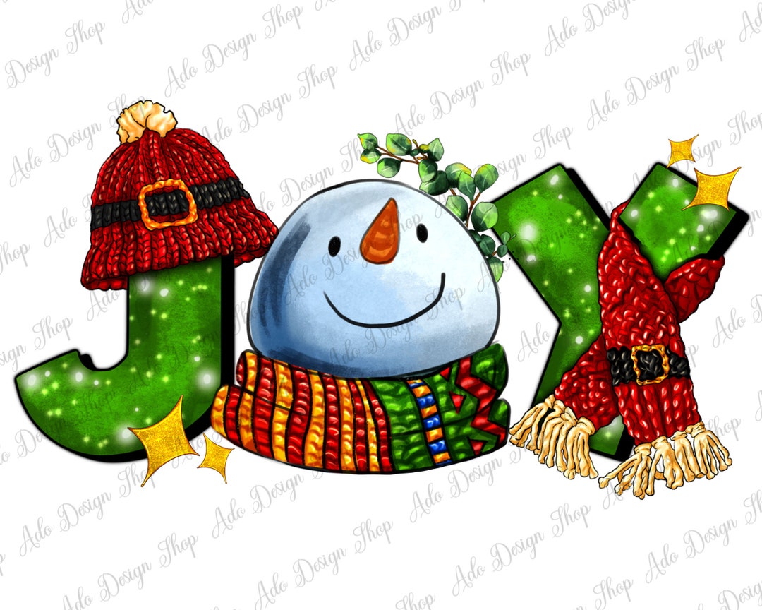 Joy for Christmas With Snowman Png Sublimation Design, Joy Png ...