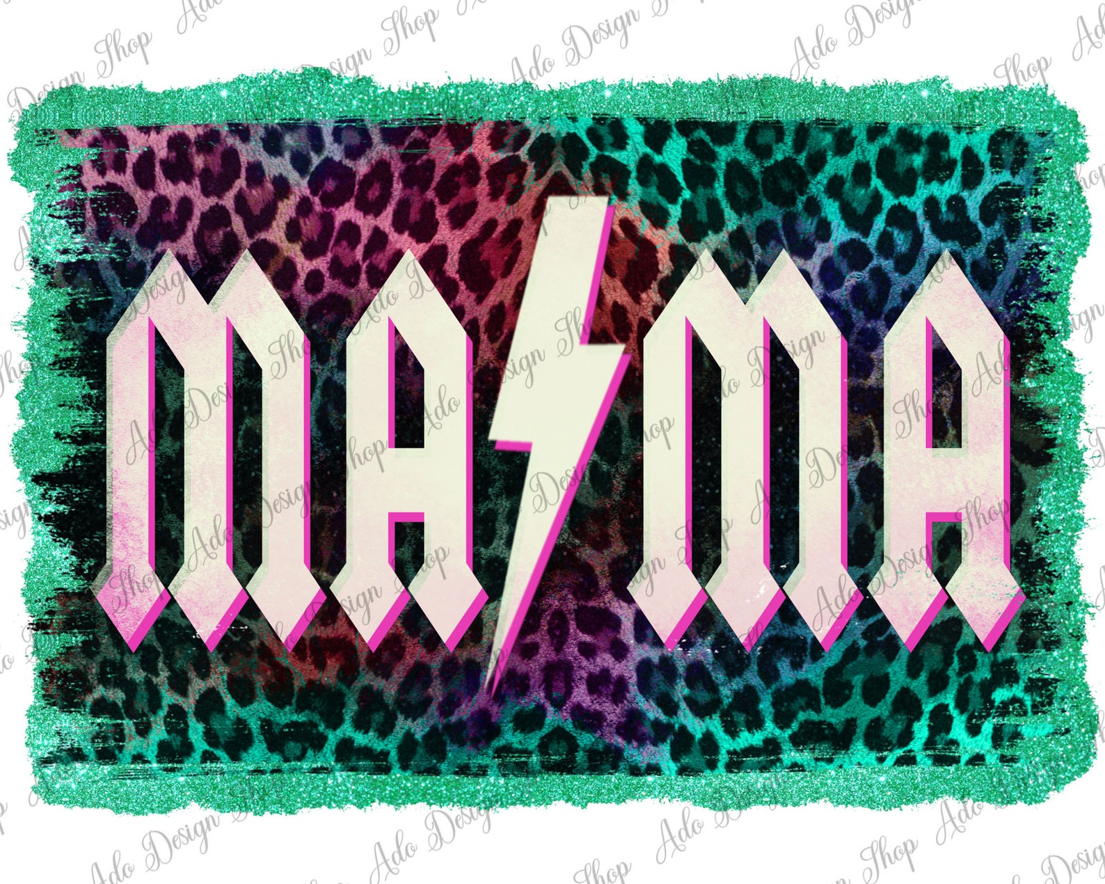 Rock and Roll Leopard Mama Pngrock Mama Pngleopard Rock - Etsy