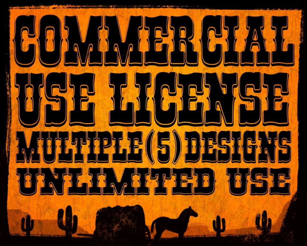 Commercial Use License Five(5) Designs Unlimited Use - Etsy