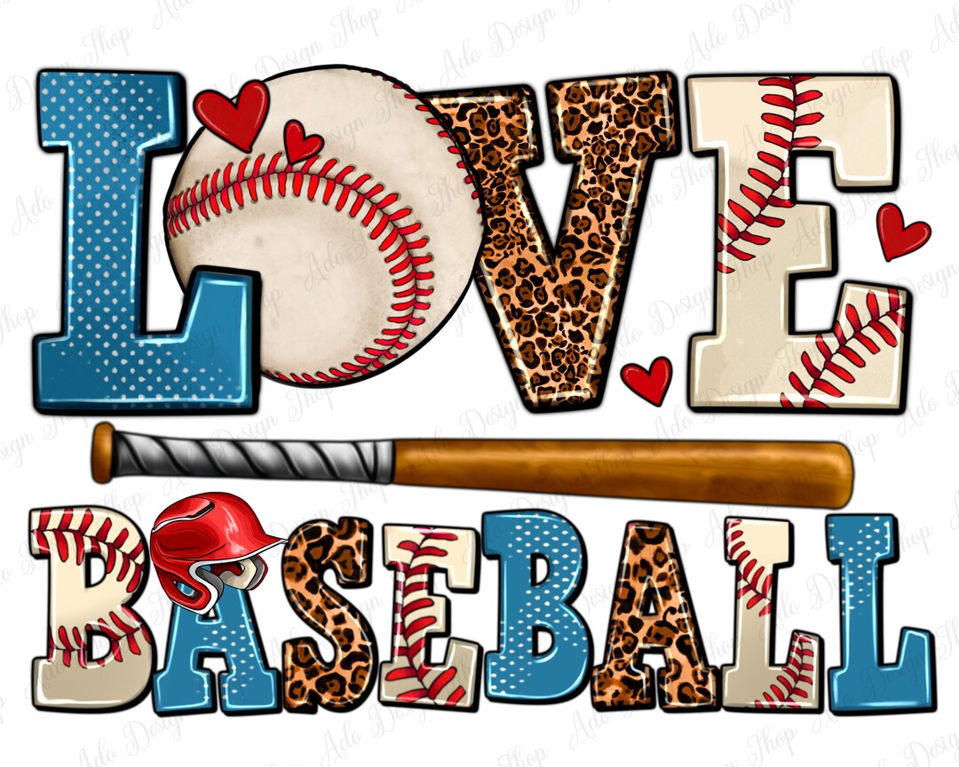 Love Baseball Png Sublimation Design Download, Baseball Png, Game Day ...