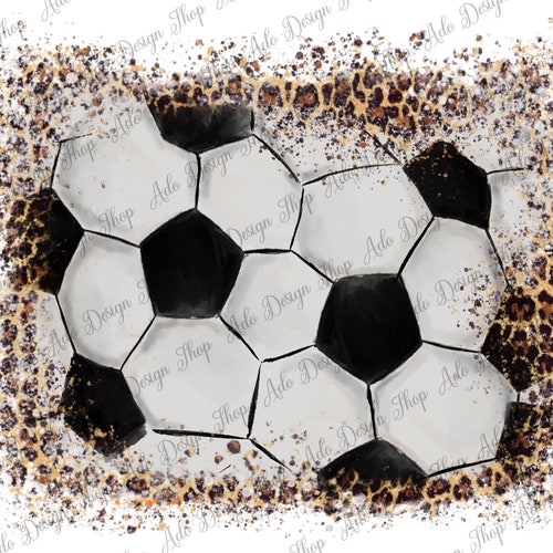 Soccer Leopard Distressed Background Png Design Soccer - Etsy