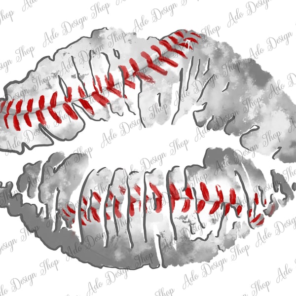 Lips Baseball Svg - Etsy