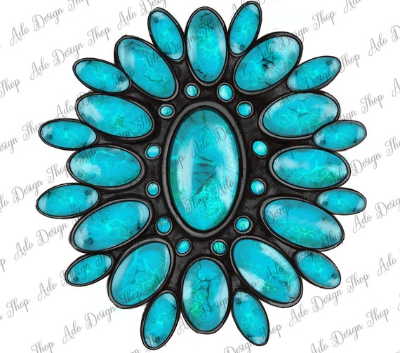 Turqoise Gemstone Png Sublimation Design Western Gemstone | Etsy