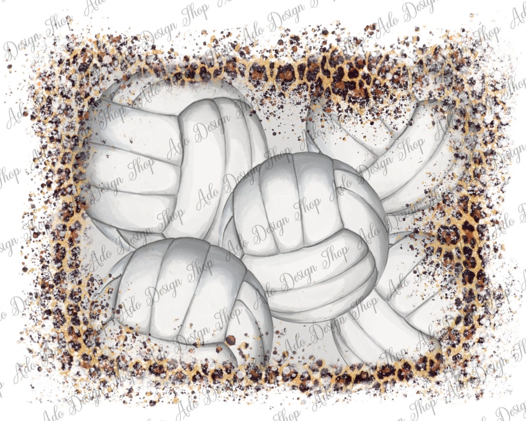 Western Volleyball Distressed Background Png,leopard Volleyball ...