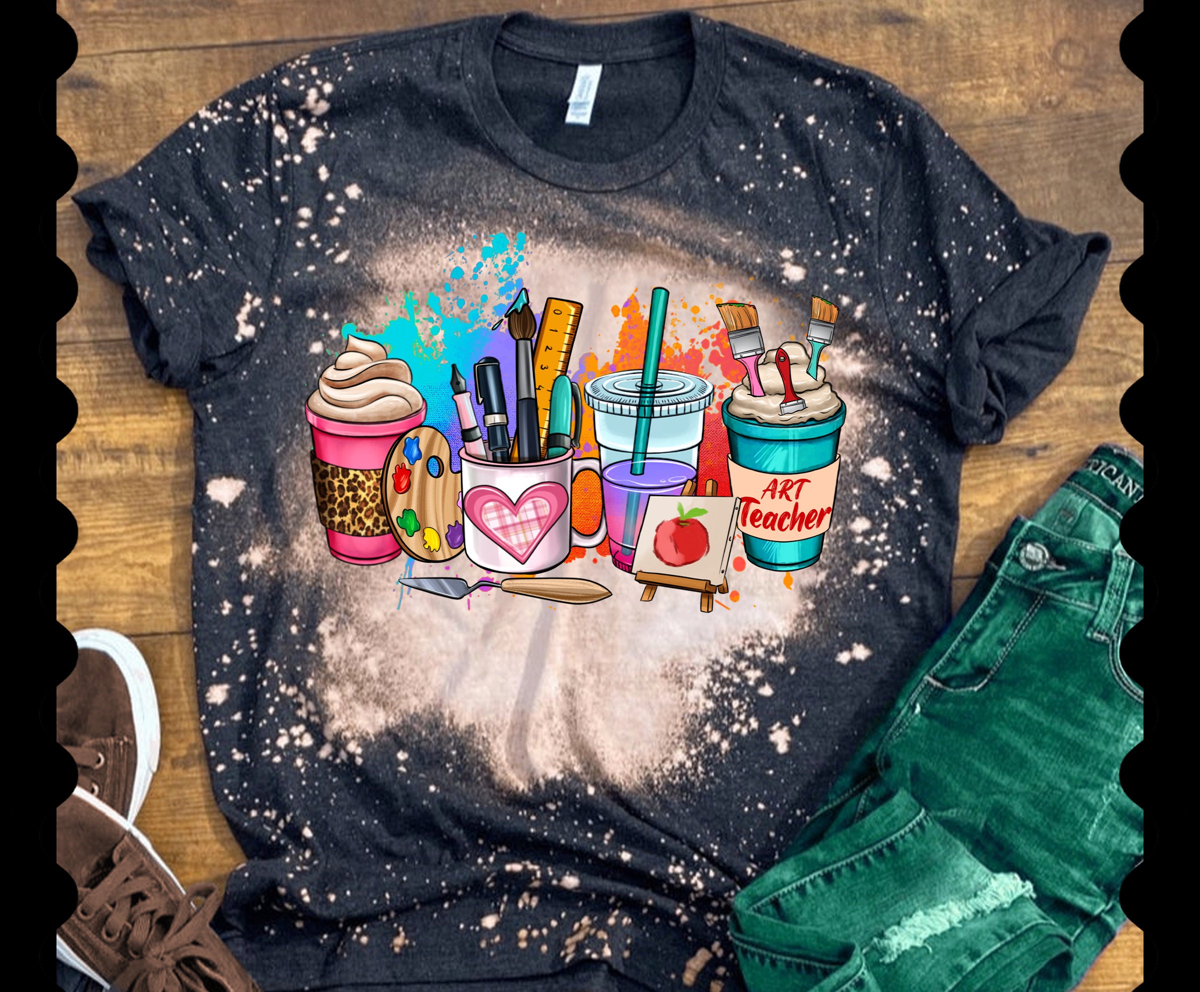 Art Teacher Coffee Cups Png Sublimation Design Download, Back to School ...