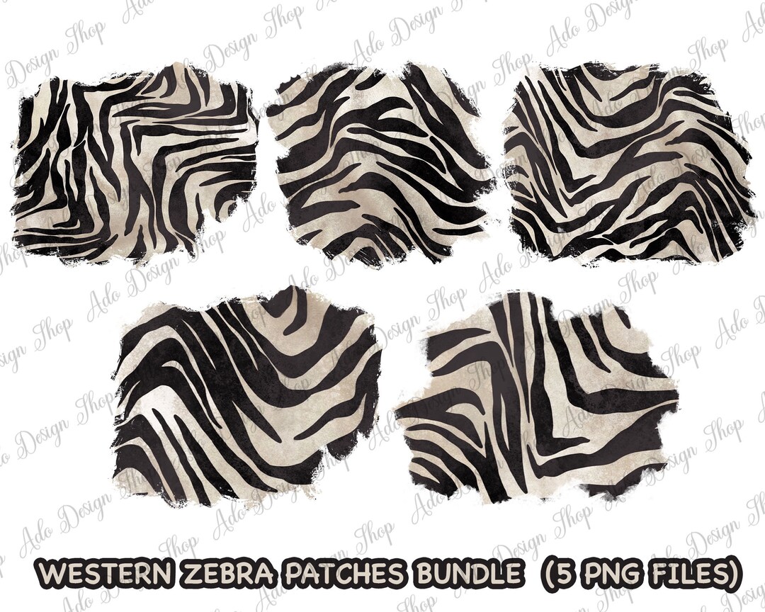 Western Zebra Patches Png Sublimation Design, Western Patch Bundle ...