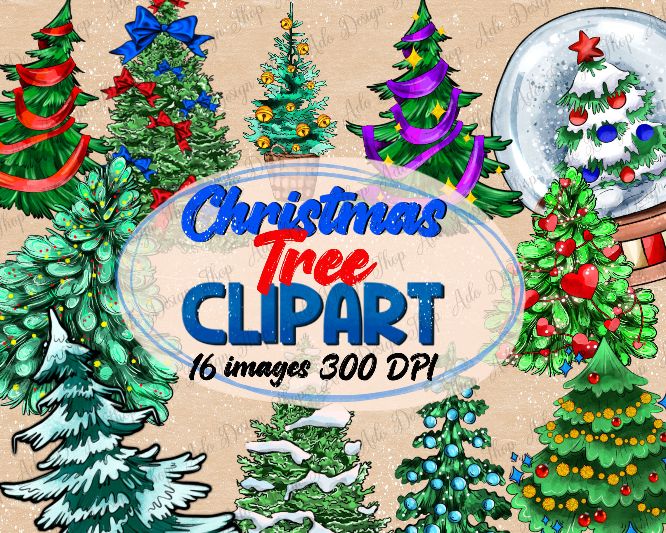 Christmas Trees Clip Art