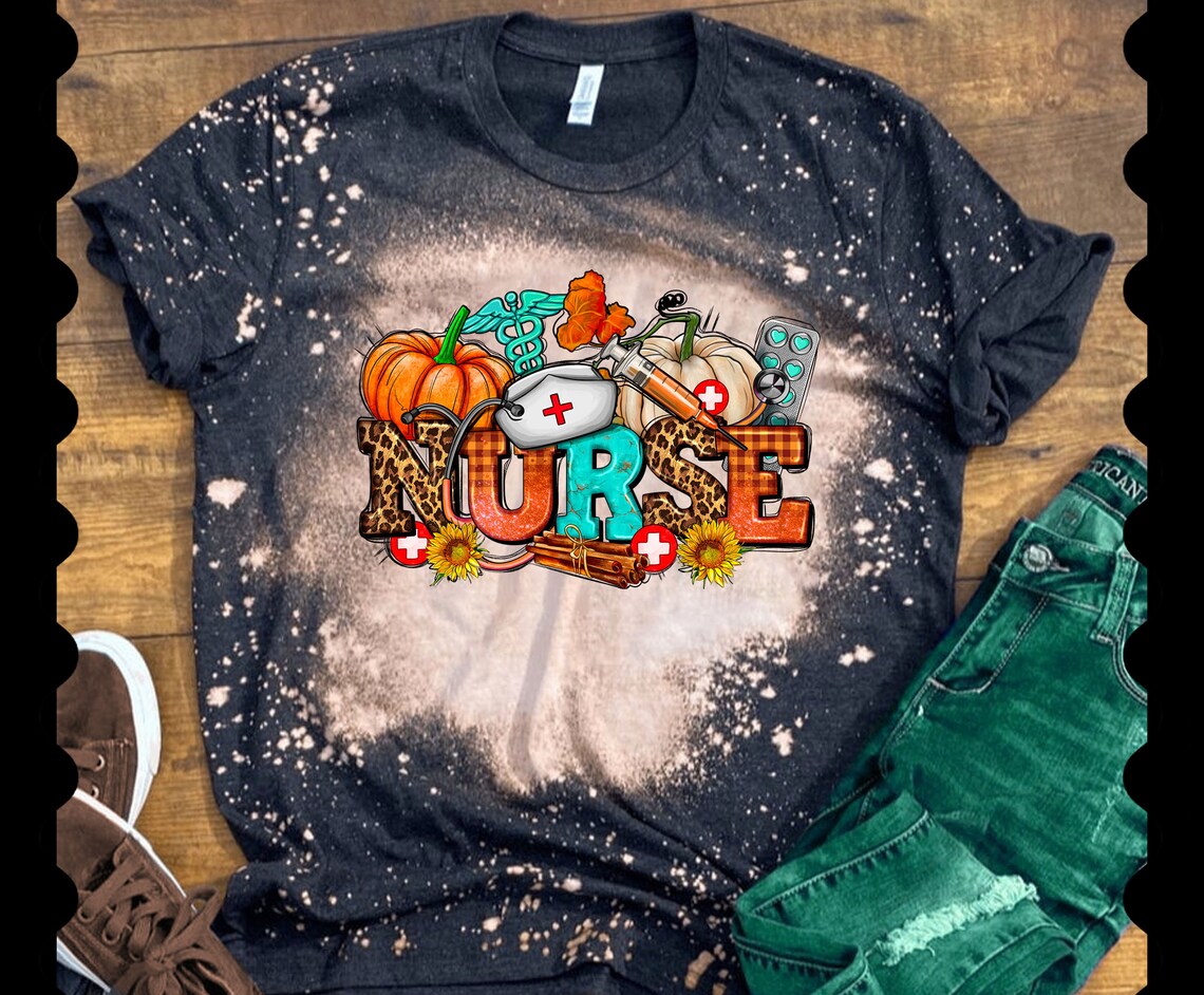 Nurse With Fall Element Png Sublimation Design, Nurse Png, Hello Fall ...