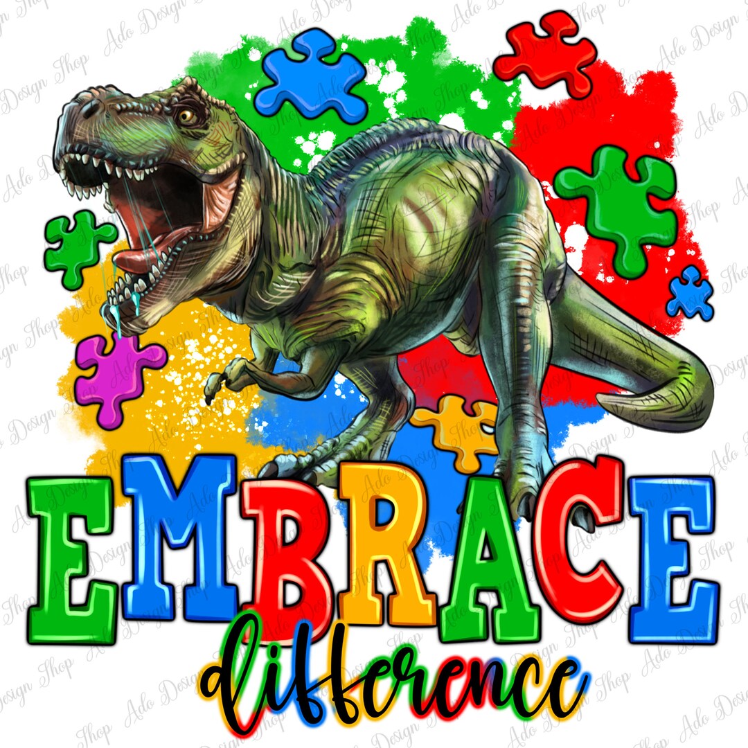 Embrace Difference Png Sublimation Design Download, Autism Awareness ...