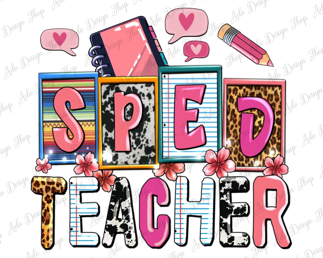Sped Teacher Png Sublimation Design Download, Back to School Png ...