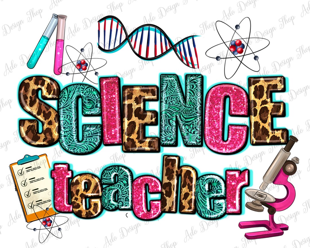 Science Teacher Png Sublimation Design Download, Back to School Png ...
