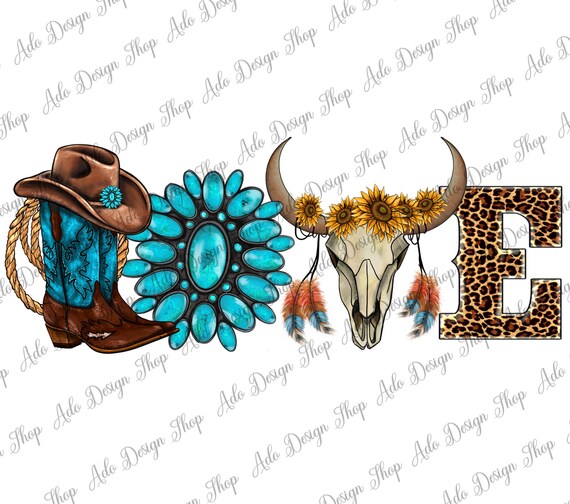 Western Love Png Sublimation Design Love Western Png Western - Etsy