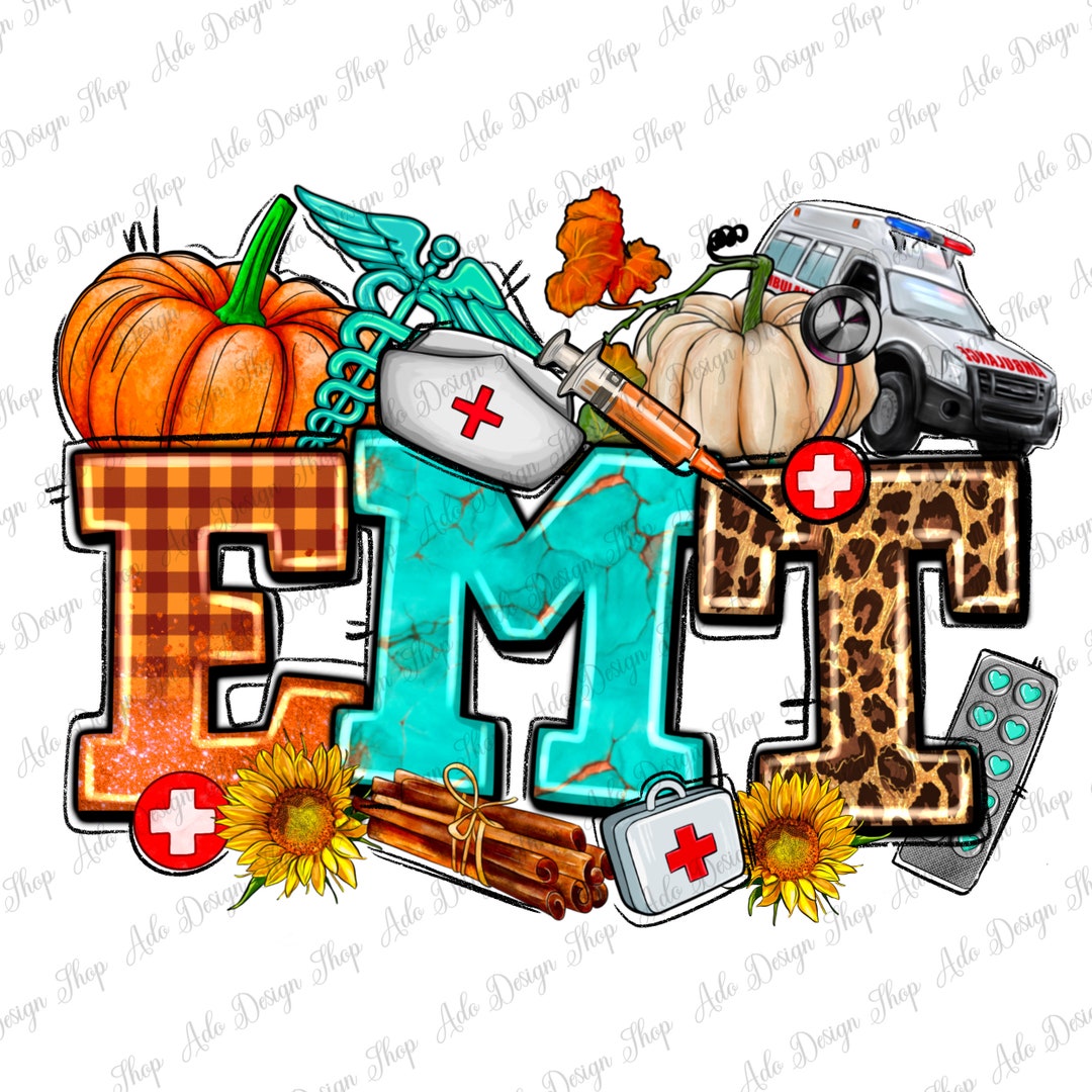 EMT Emergency Medical Technician With Fall Png, Fall Pumpkin Png, Hello ...