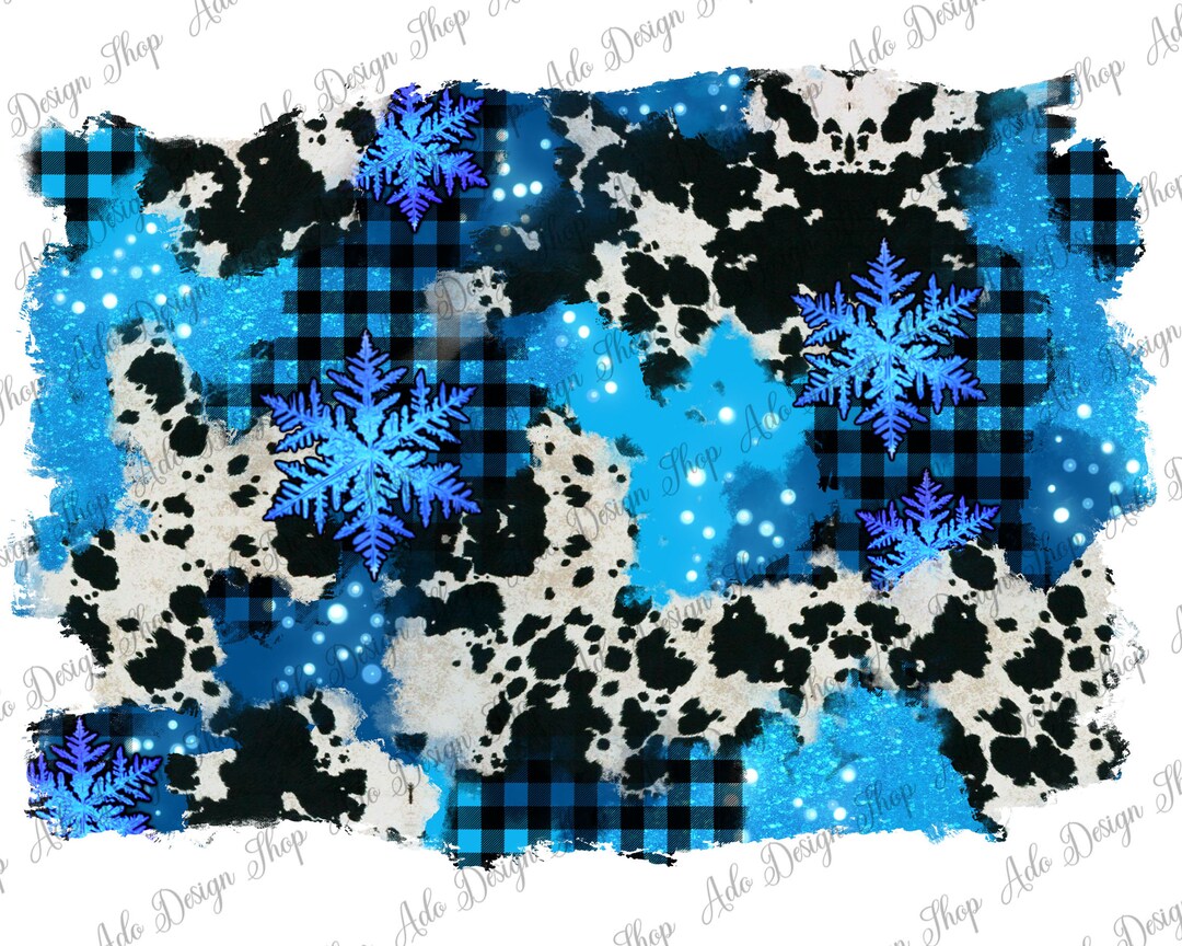Western Cowhide Winter Background Png Sublimation Design Download ...