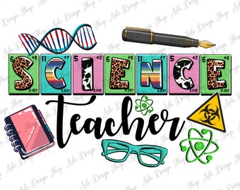 Science Teacher Png Sublimation Design Download, Teacher's Day Png ...