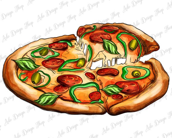 Big Pizza Png Sublimation Design Street Food Png Junk Food - Etsy