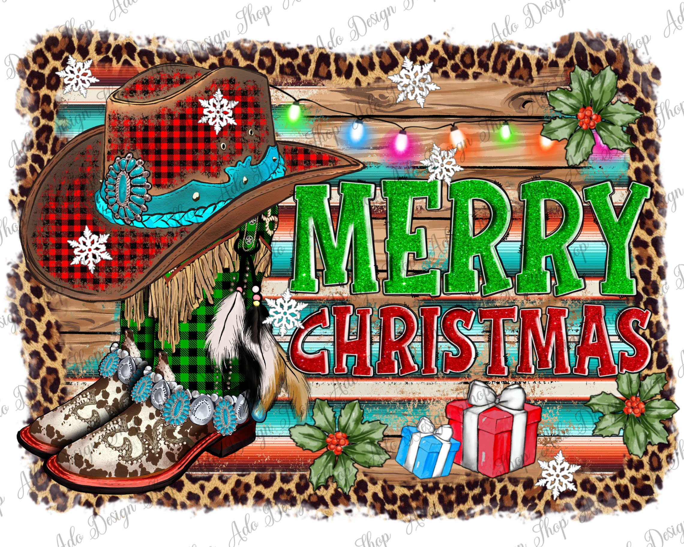 Cowboy Santa Background