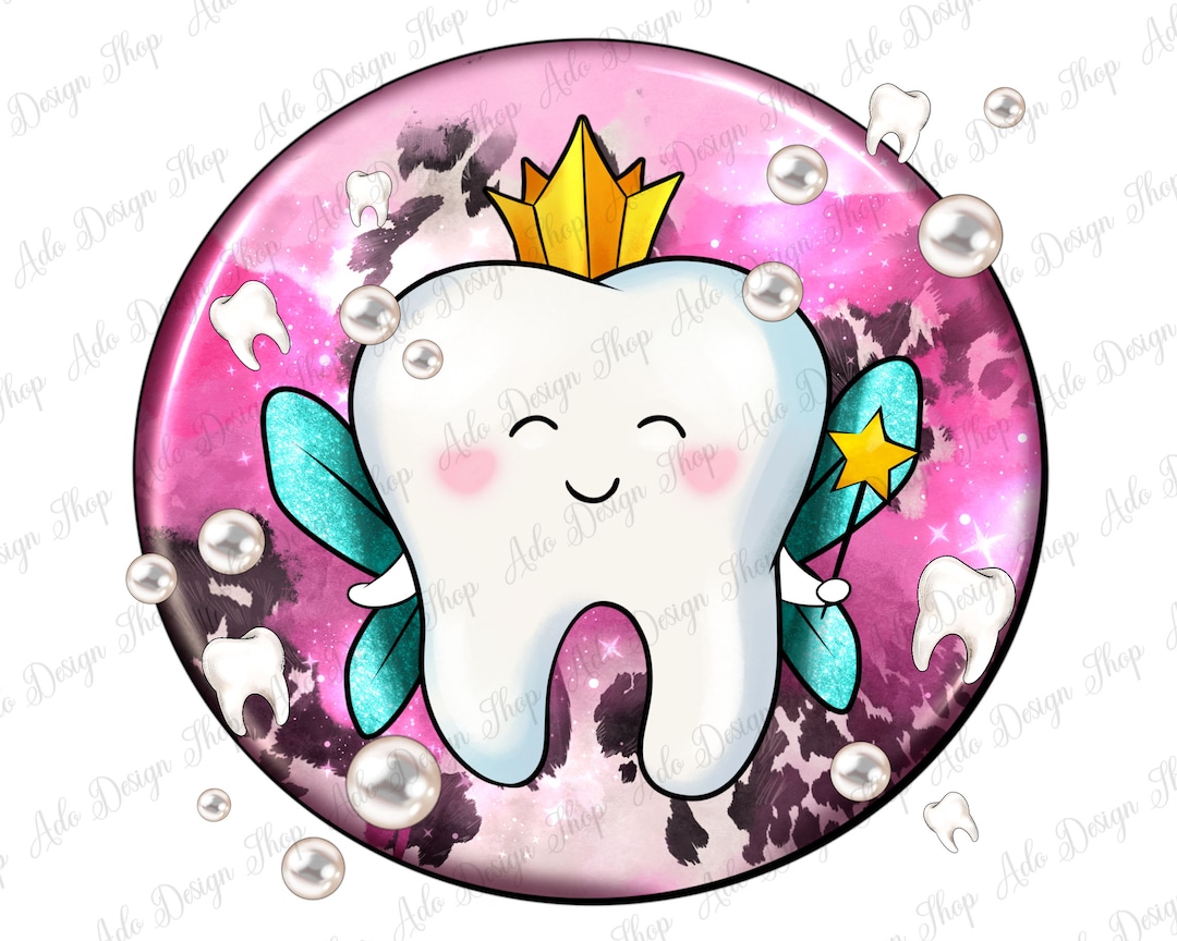 Tooth Fairy and Pearls Png Sublimation Design, Tooth Fairy Png,tooth ...