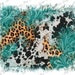 Turquoise Cowhide Leopard Tooled Leatherbackground Png Sublimation ...