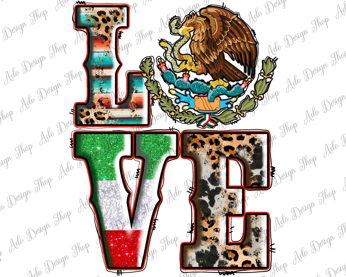 Love Mexico Png Sublimation Design Mexican Sublimation - Etsy
