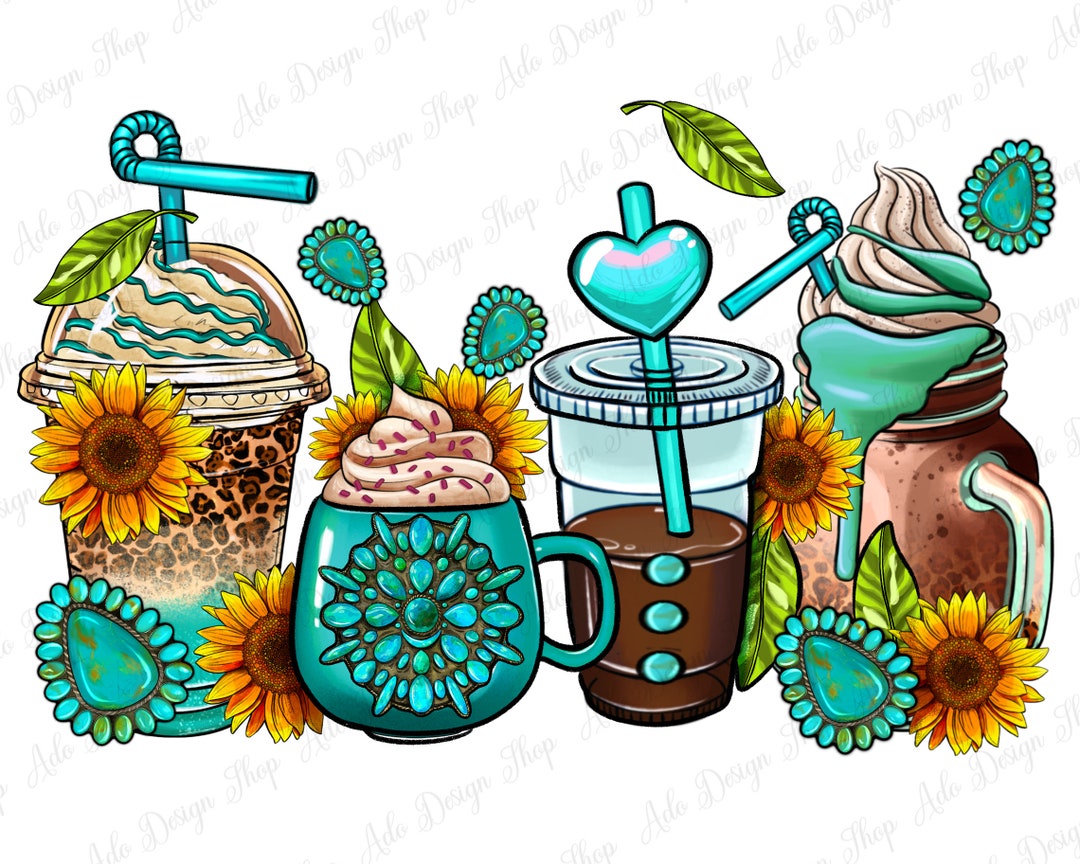 Gemsone Coffee Cups Png Sublimation Design Download, Coffee Love Png ...