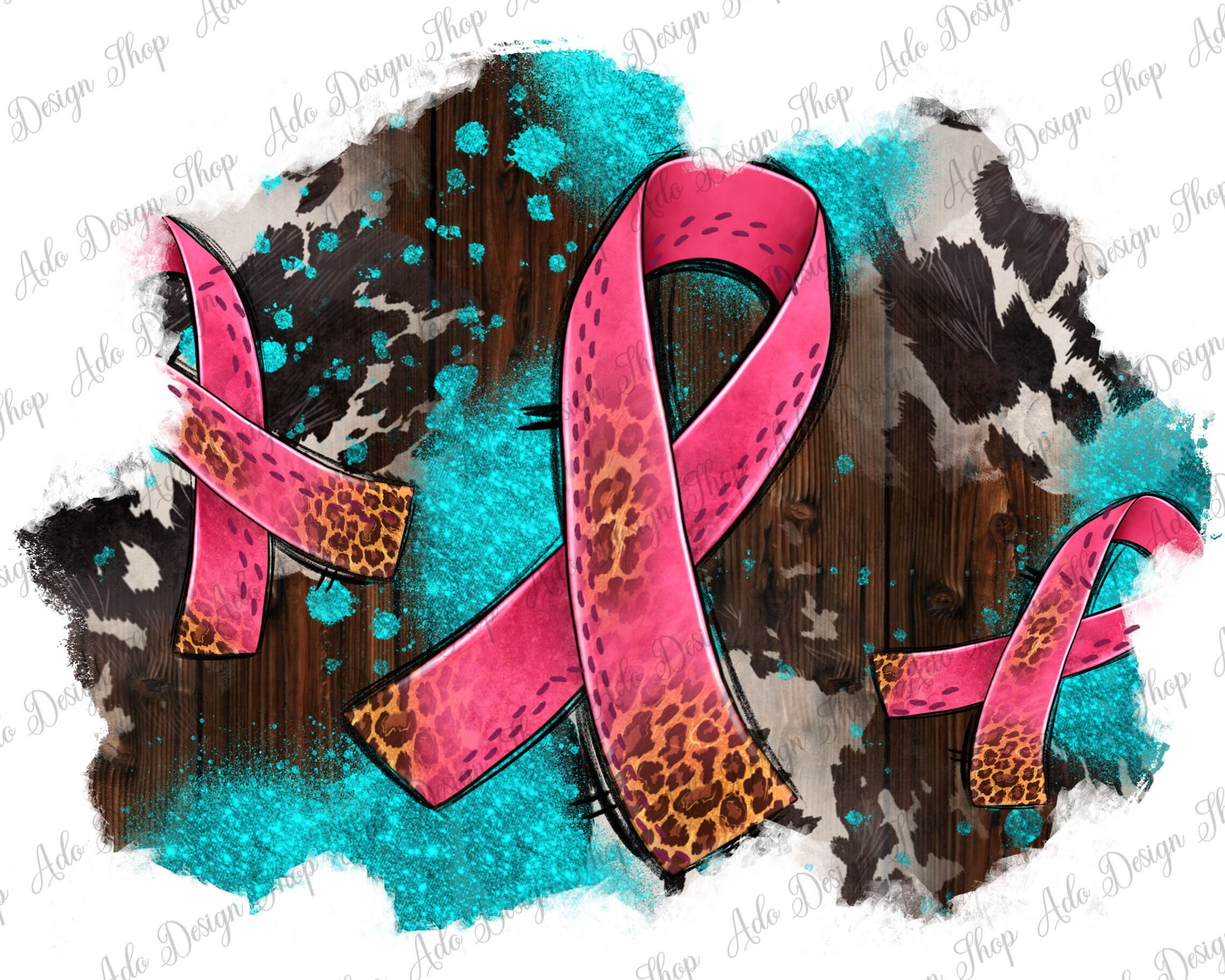 Cancer Ribbon Turquoise Patch Bundle Png Design, Cancer Patches Png ...