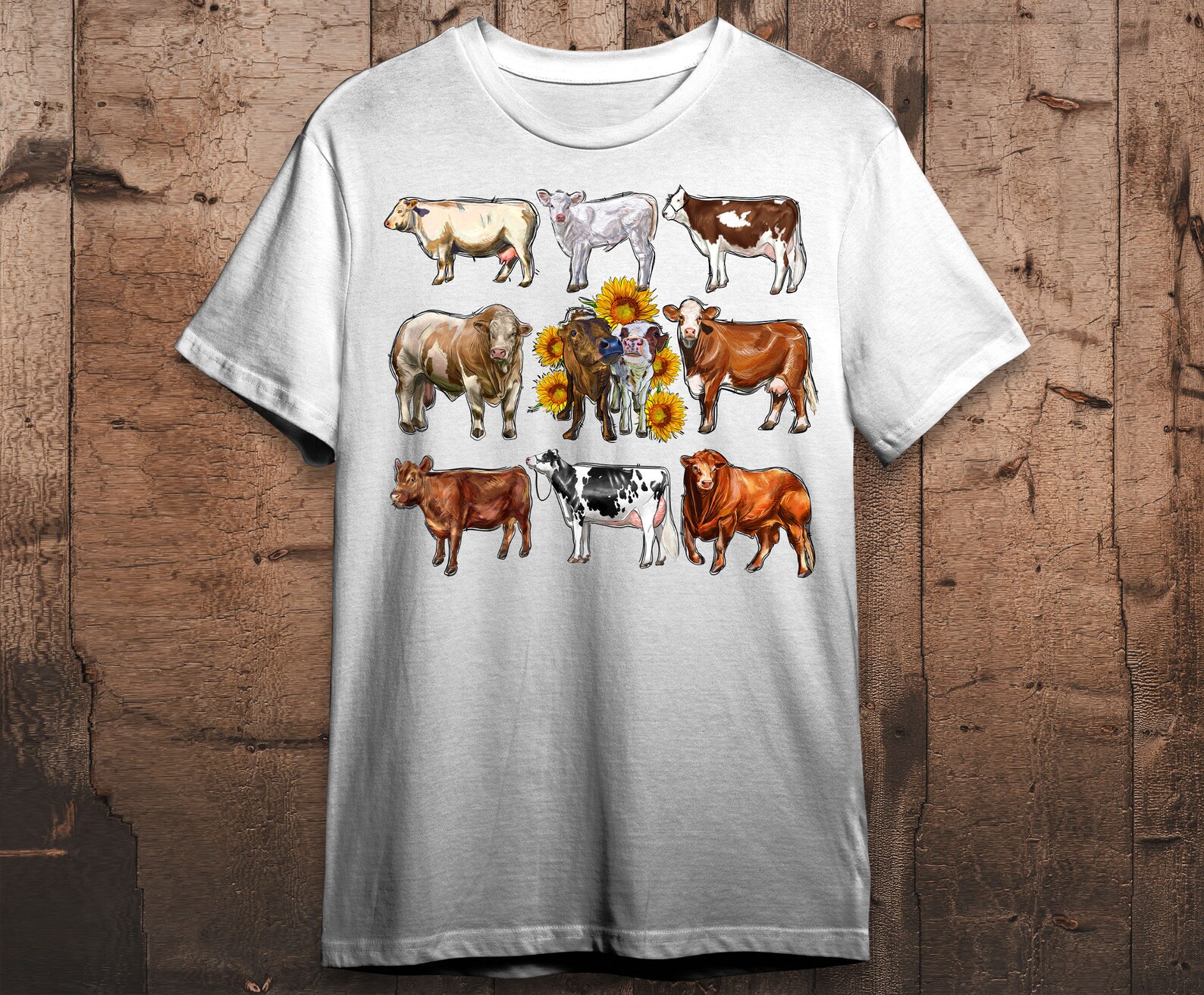 Western Cows and Sunflowers Png Sublimation Design Western - Etsy