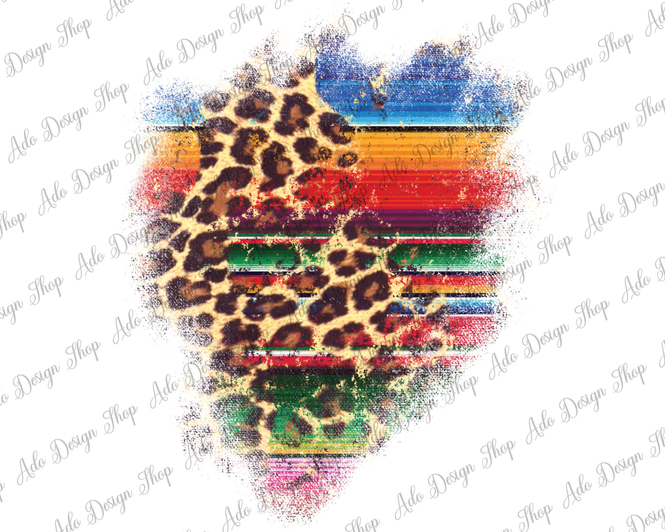 Serape Leopard Western Patch Bundle Png Design, Serape Patch Png ...