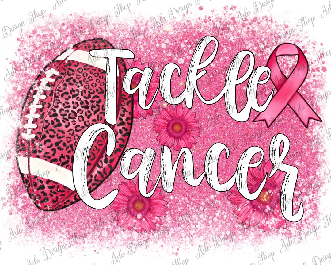 Tackle Cancer Awareness Distressed Background Design Png, Breast Cancer ...