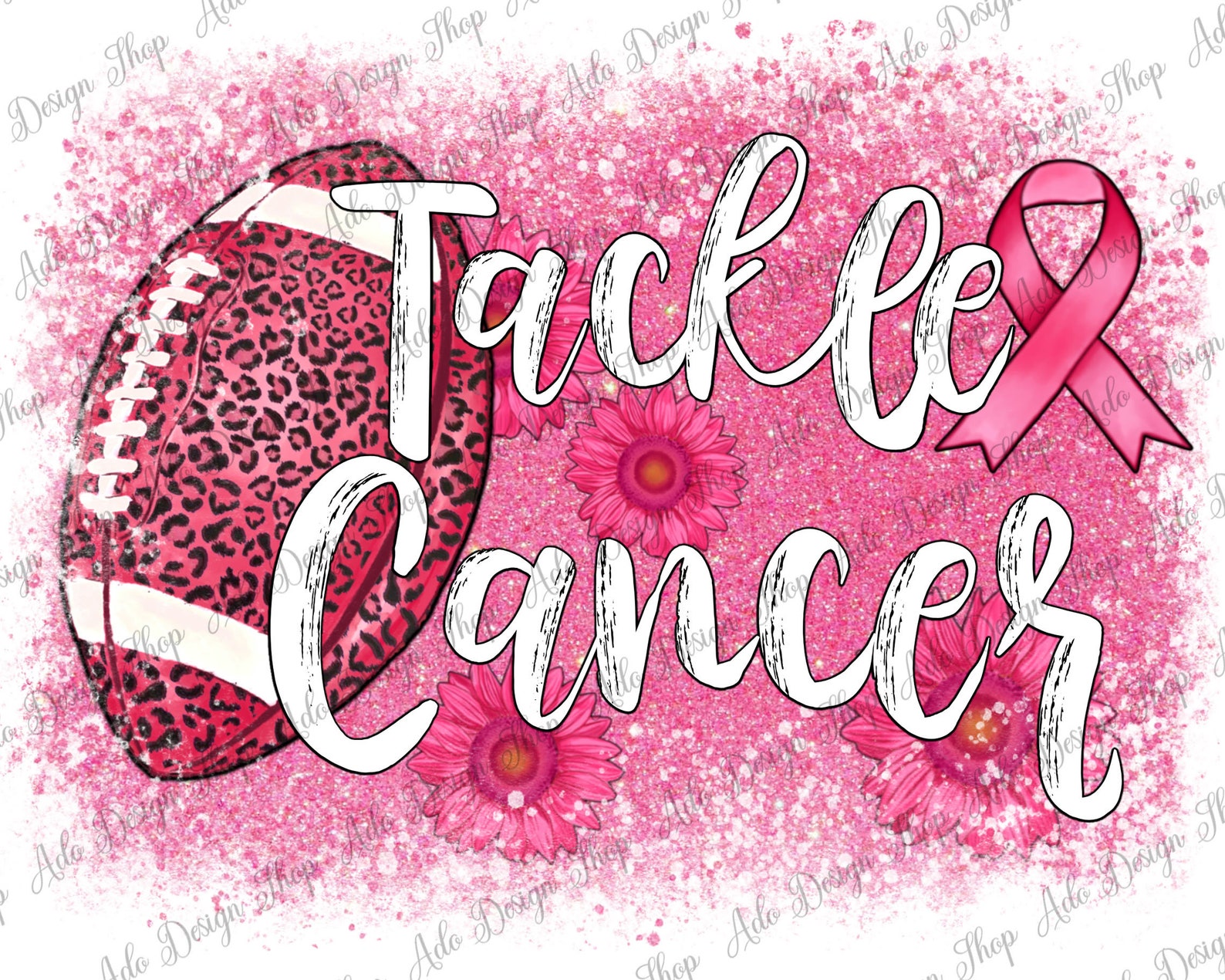 Tackle Cancer Awareness Distressed Background Design Png - Etsy
