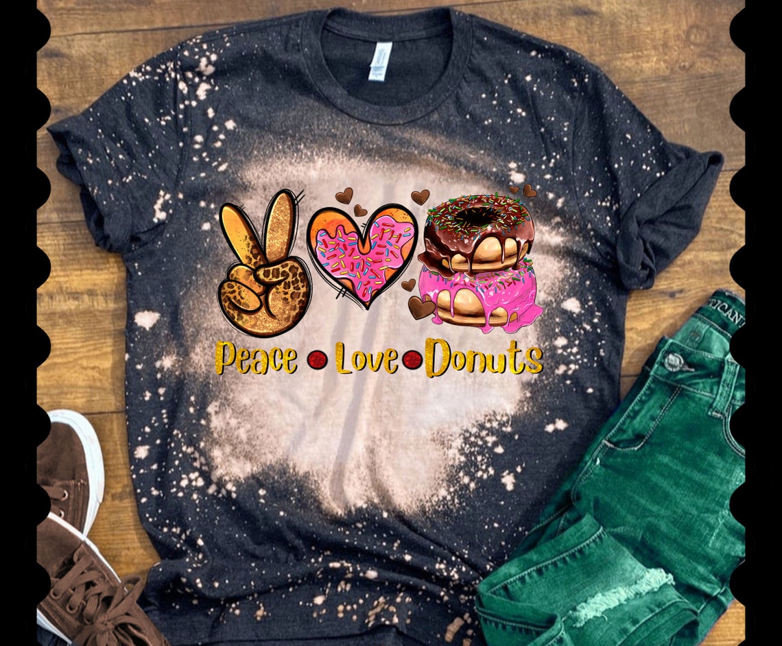 Peace Love Donuts Png Sublimation Design, Peace Love Donuts Png, Donuts ...