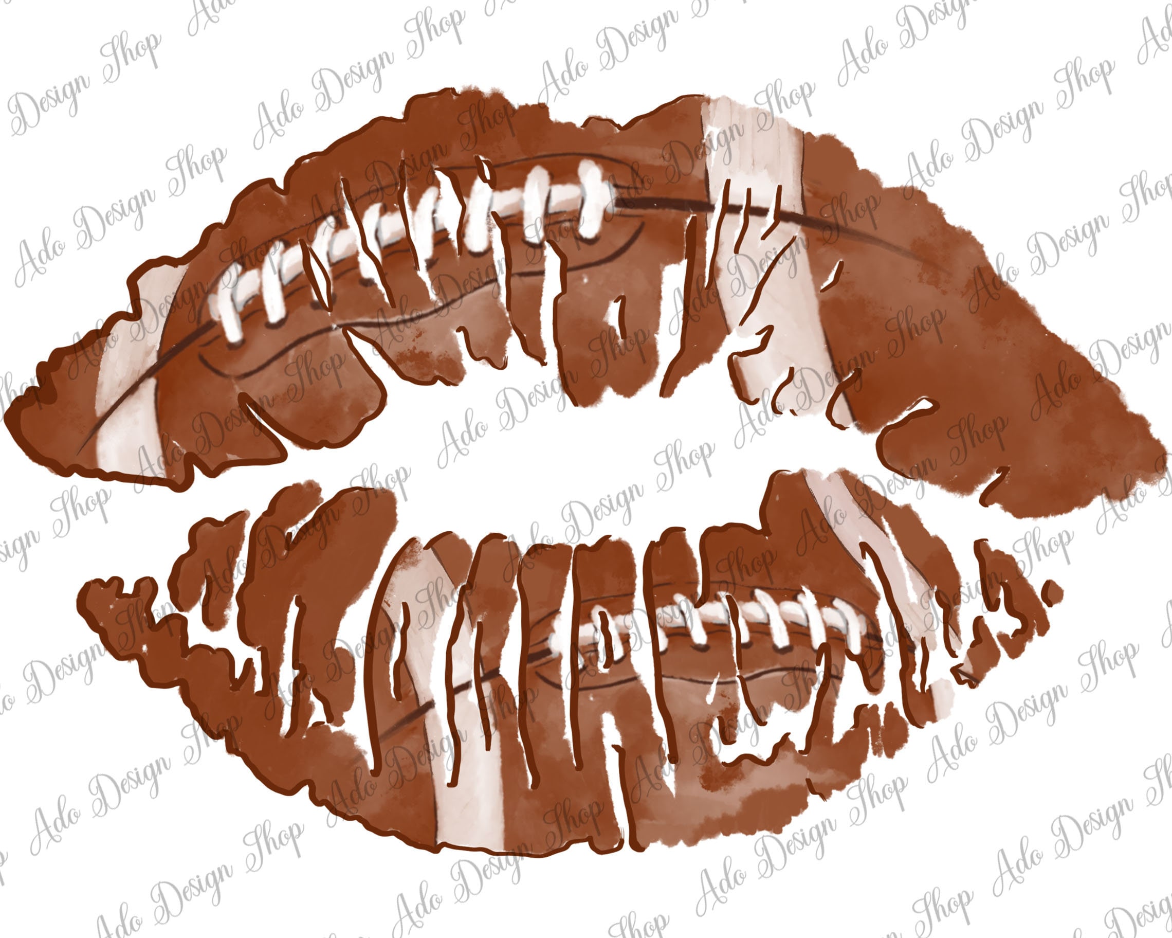 Football Lips Png Designfootball Lips Pngfootball Lips - Etsy