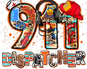 Dispatcher Life Png Sublimation Design Download, Police Png, Emergency ...