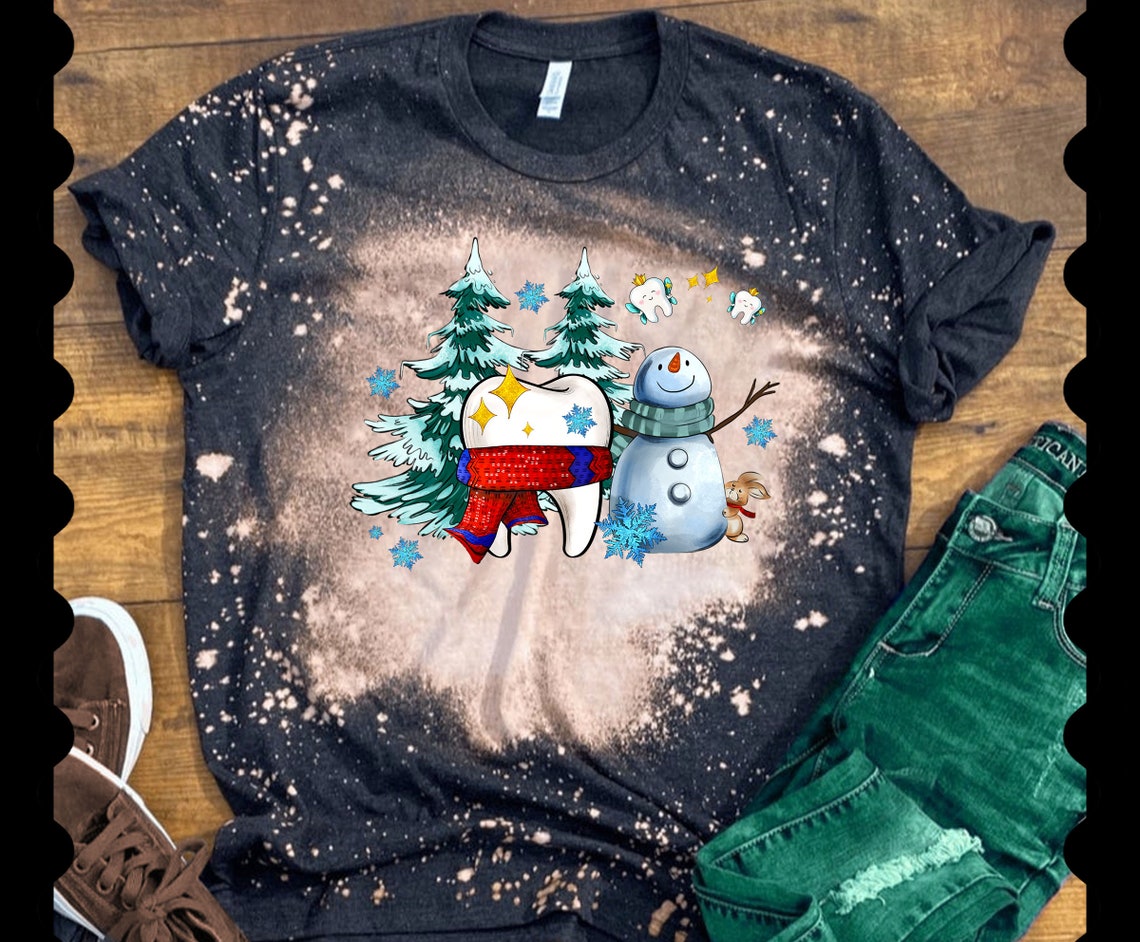 Dental Christmas Teeth and Winter With Snowman Png Sublimation Design ...