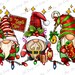 Christmas Gnomes With Christmas Light and Cookie and Gift Png - Etsy